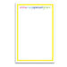 Personalized Yellow Border Flat Note Cards