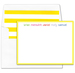 Personalized Yellow Border Flat Note Cards